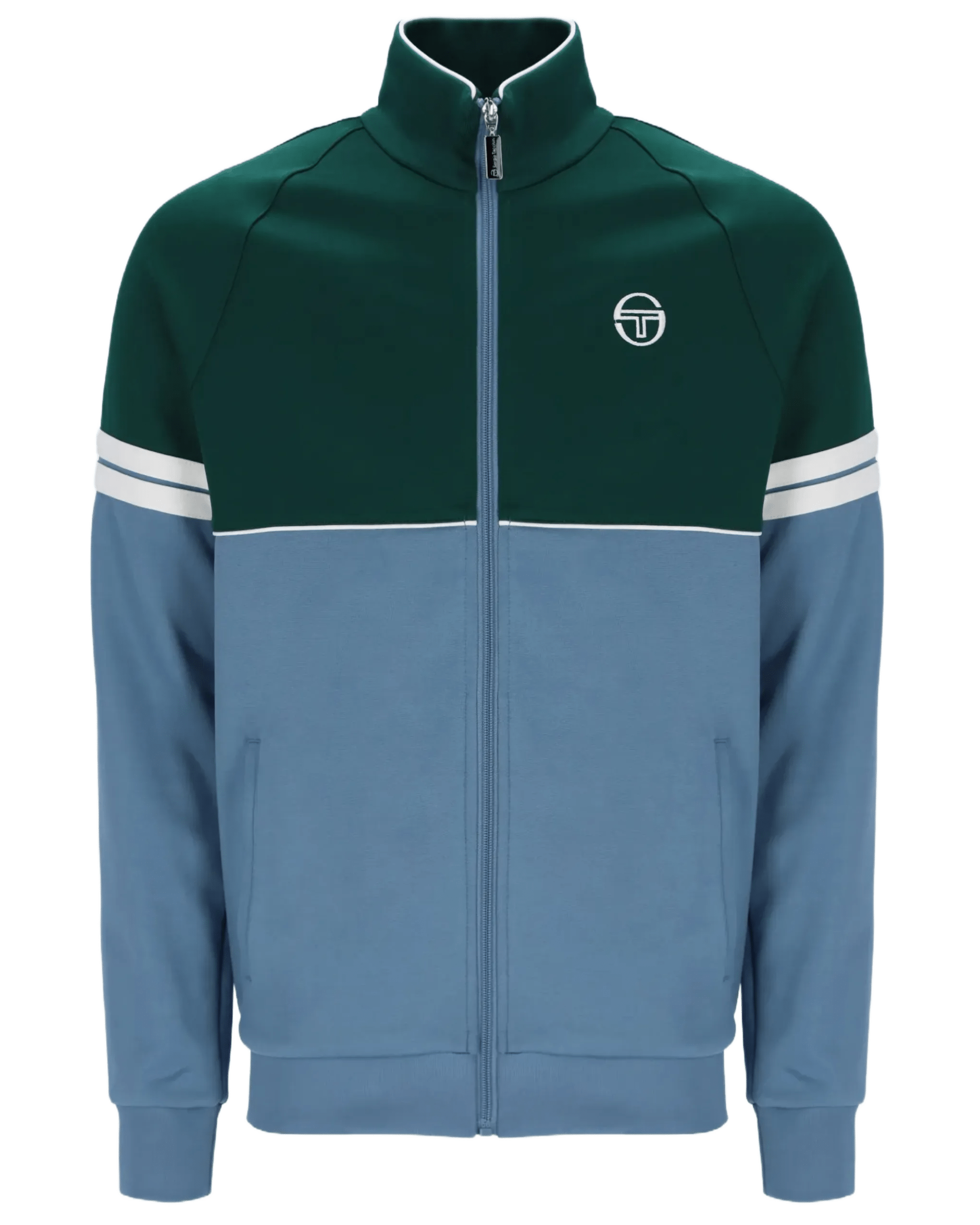 Sergio Tacchini Orion TJ Track Jacket in Rainforest Coronet Blue / Gar ...